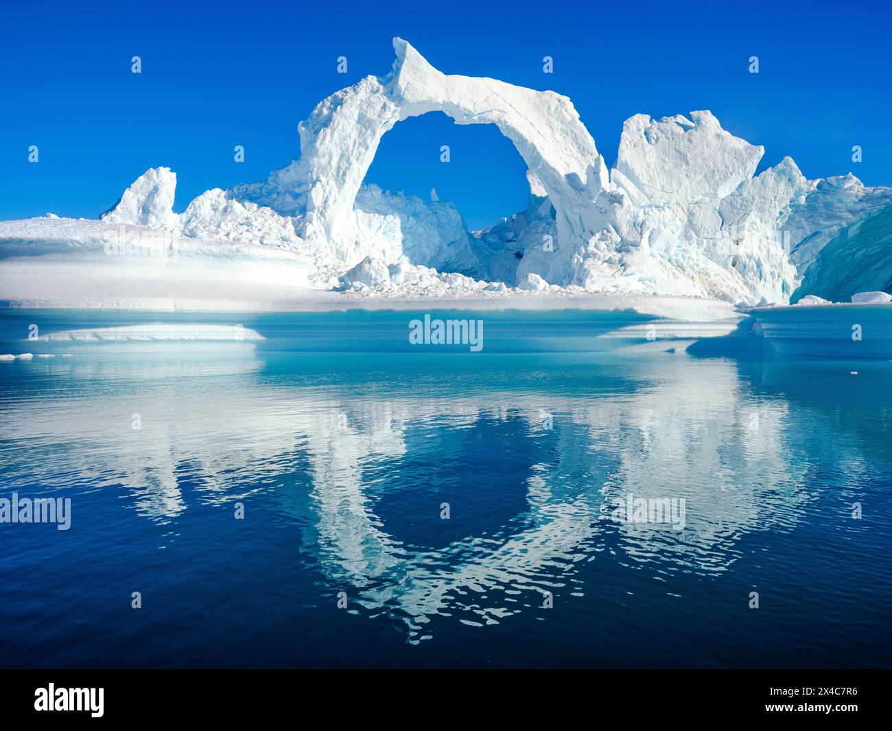Iceberg in the fjord. Landscape in the Johan Petersen Fjord, a branch ...