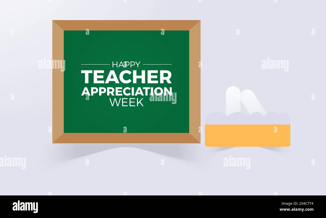 Teacher appreciation week gratitude vector illustration. Education ...