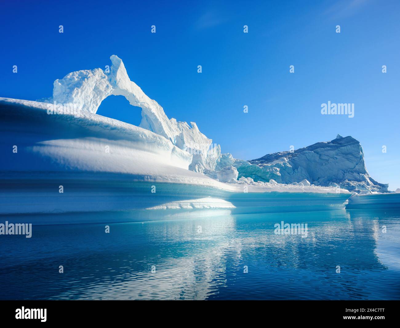 Iceberg in the fjord. Landscape in the Johan Petersen Fjord, a branch ...