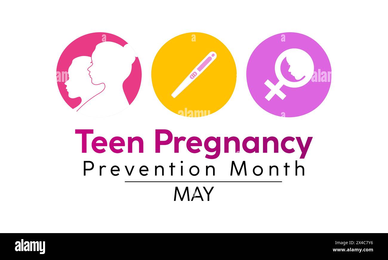National Teen Pregnancy Prevention Month Health Awareness Vector