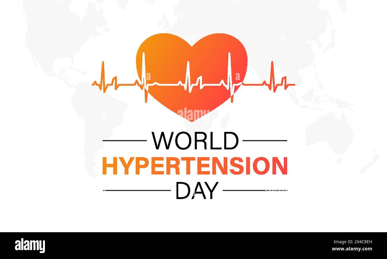 World Hypertension Day health awareness vector illustration. Disease ...