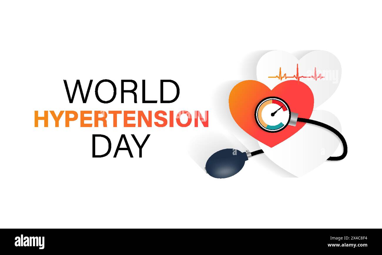 World Hypertension Day health awareness vector illustration. Disease ...