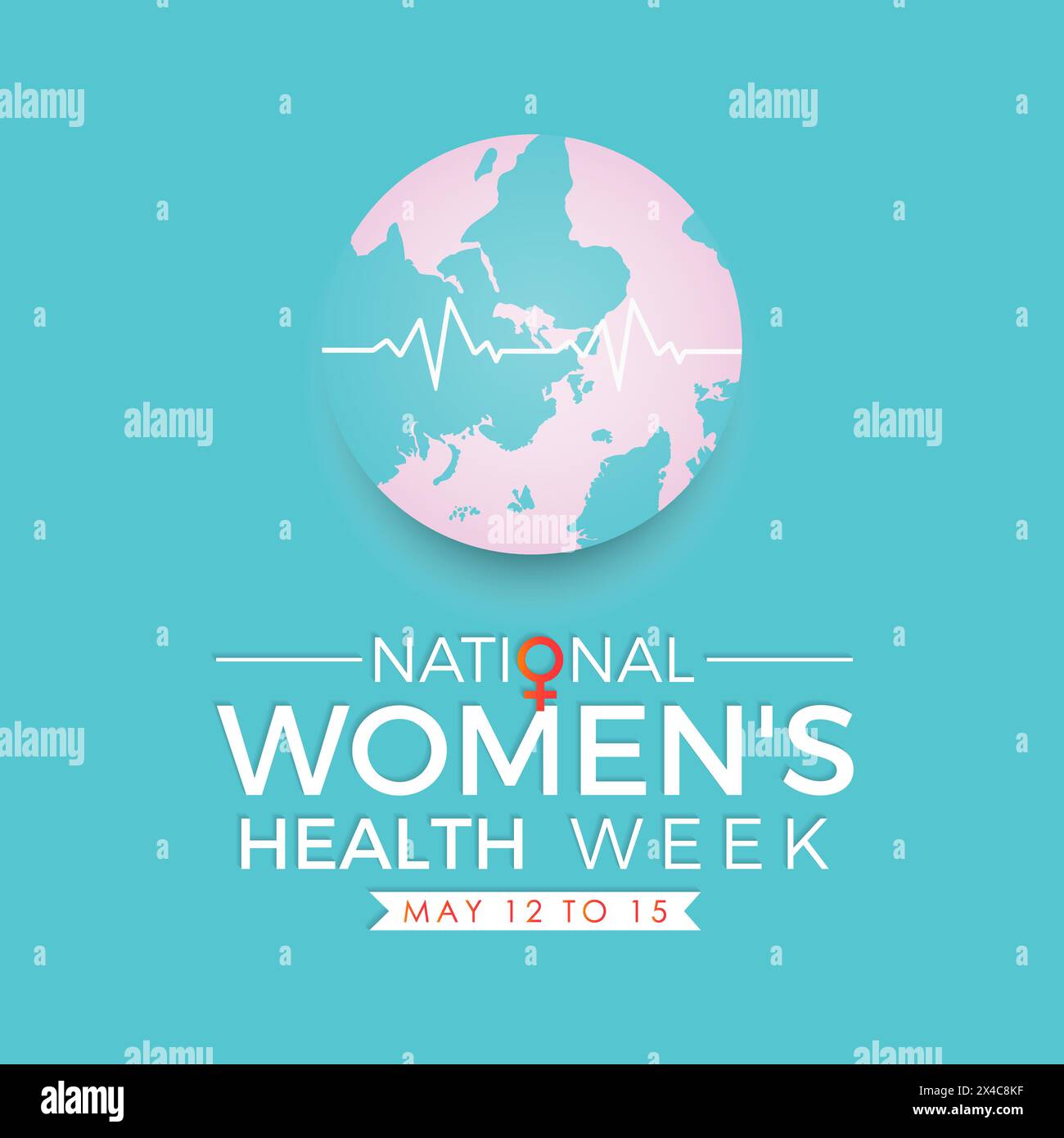 National Women's Health Week health awareness vector illustration. Disease prevention vector ...