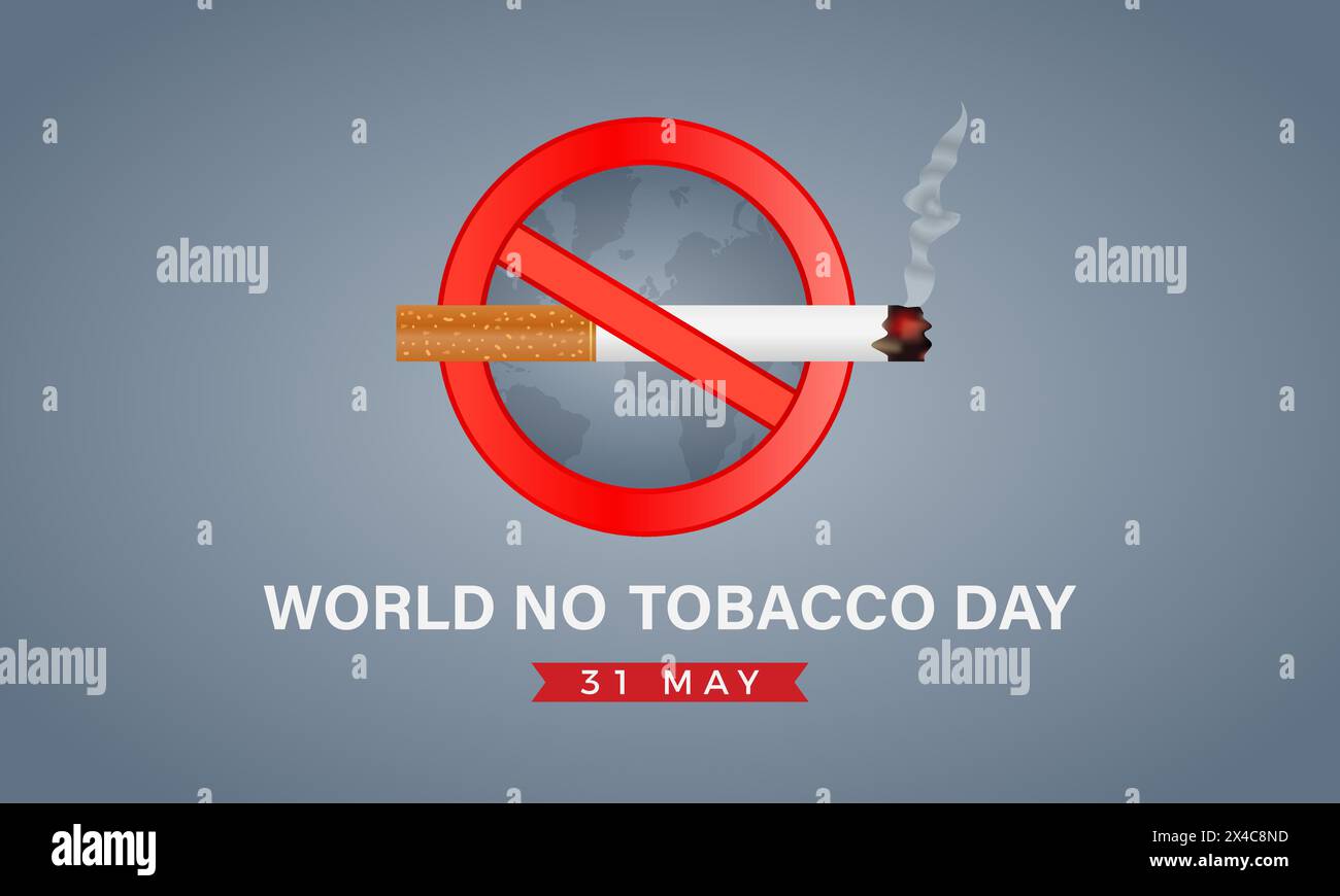 World No-Tobacco Day health awareness vector illustration. Smoking ...