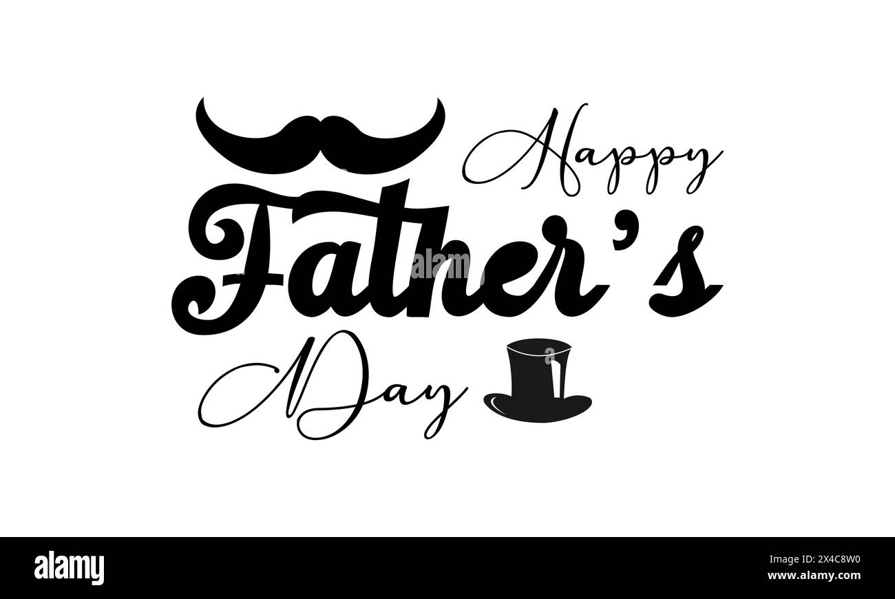 Father's Day love daddy vector illustration. Joyful vector template for ...