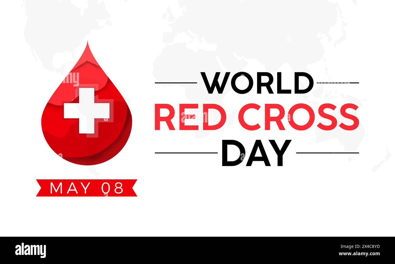 World Red Cross and Red Crescent Day health awareness vector ...