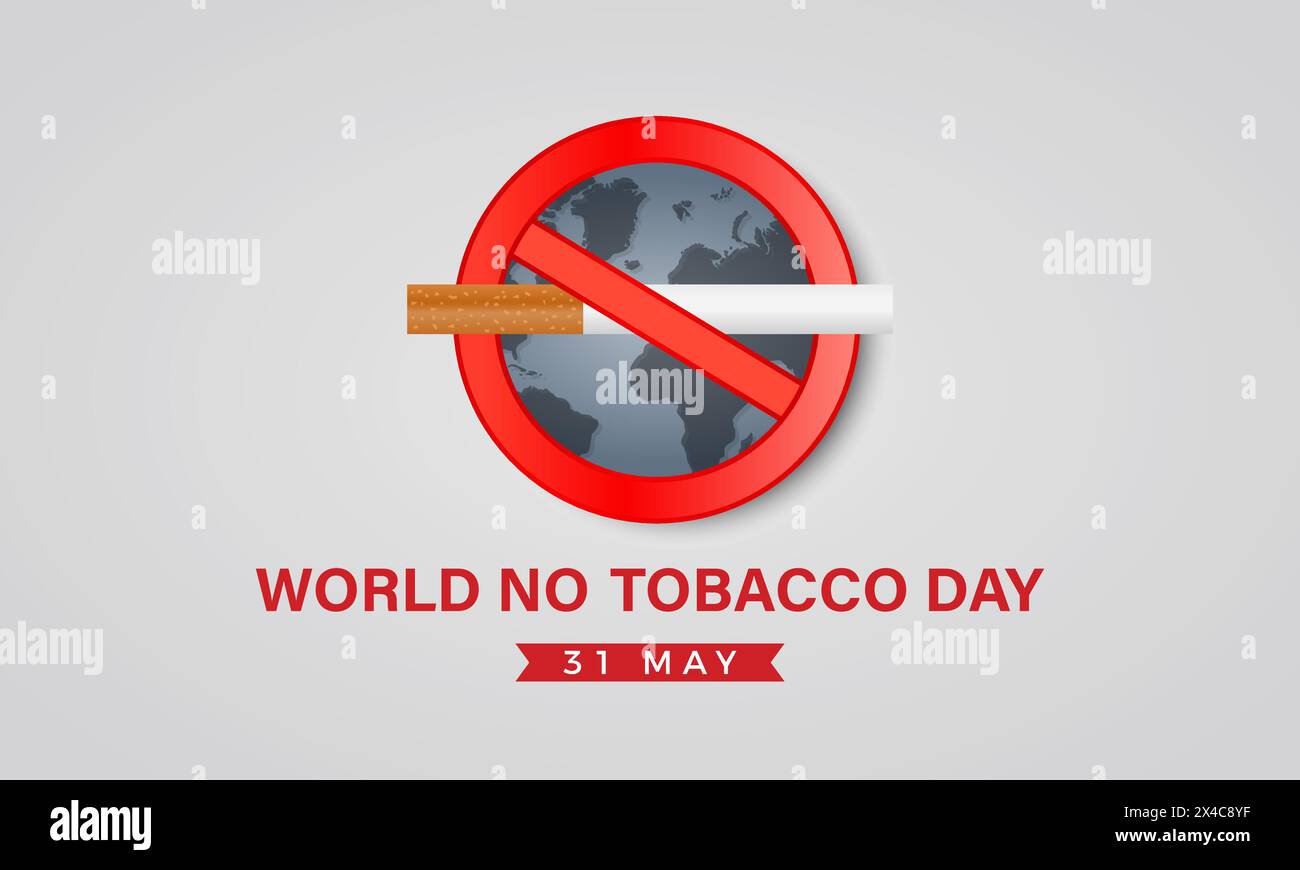 World No-Tobacco Day health awareness vector illustration. Smoking ...