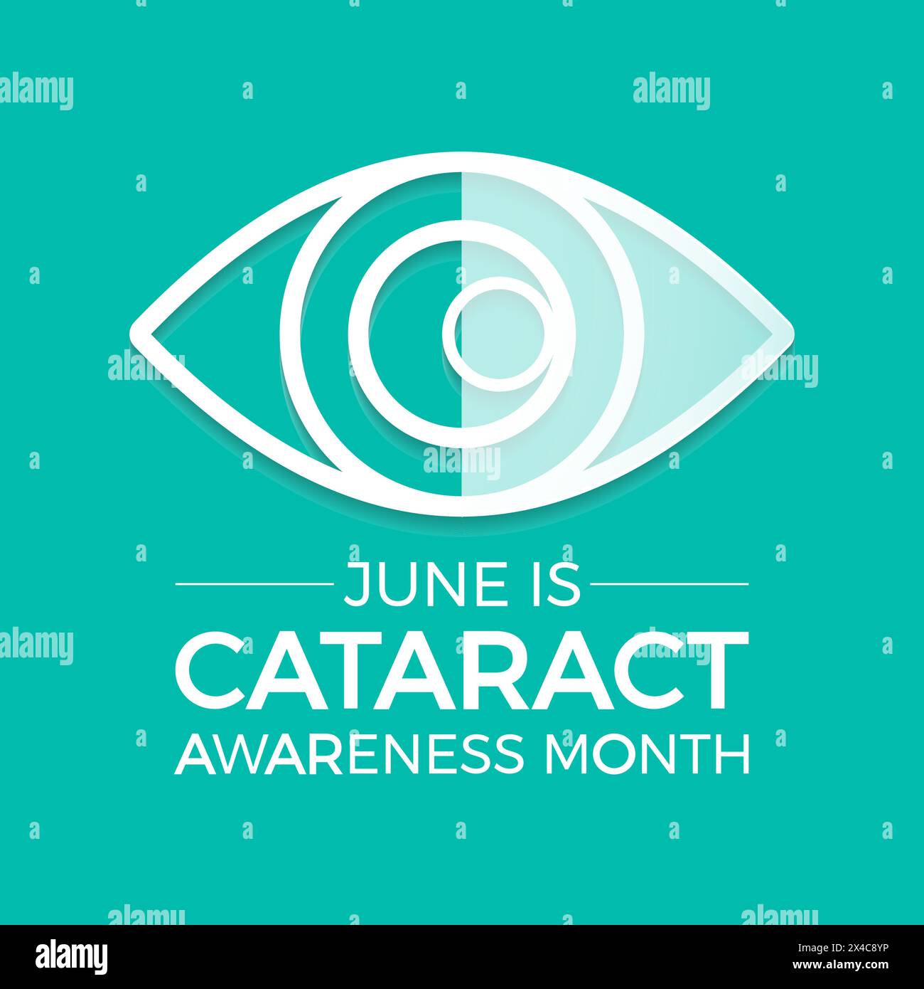 Cataract awareness month health awareness vector illustration. Disease ...