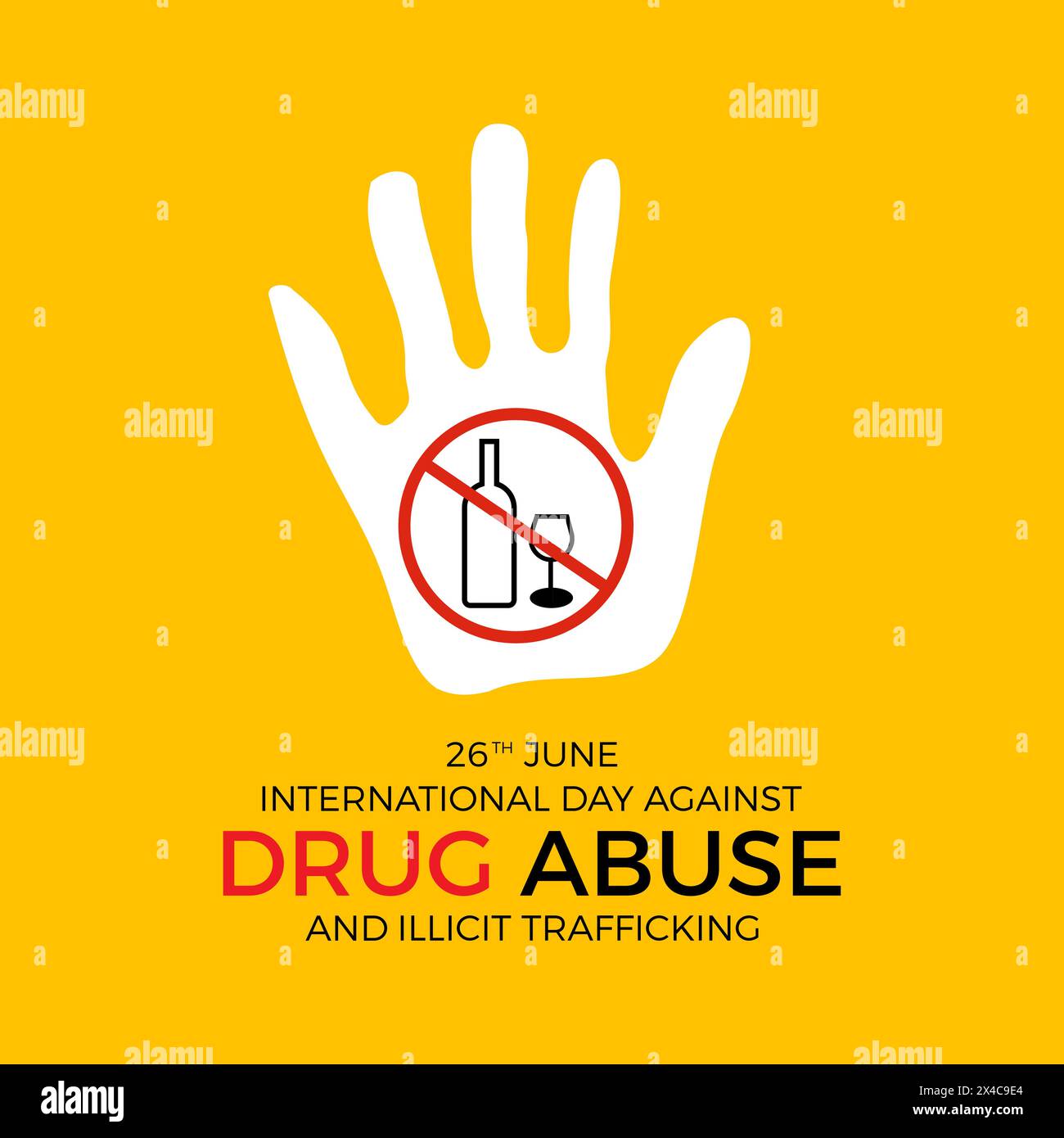international day against drug abuse good life awareness vector ...