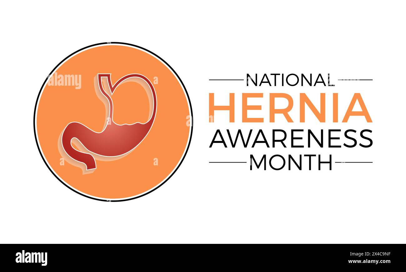 National Hernia awareness month health awareness vector illustration ...