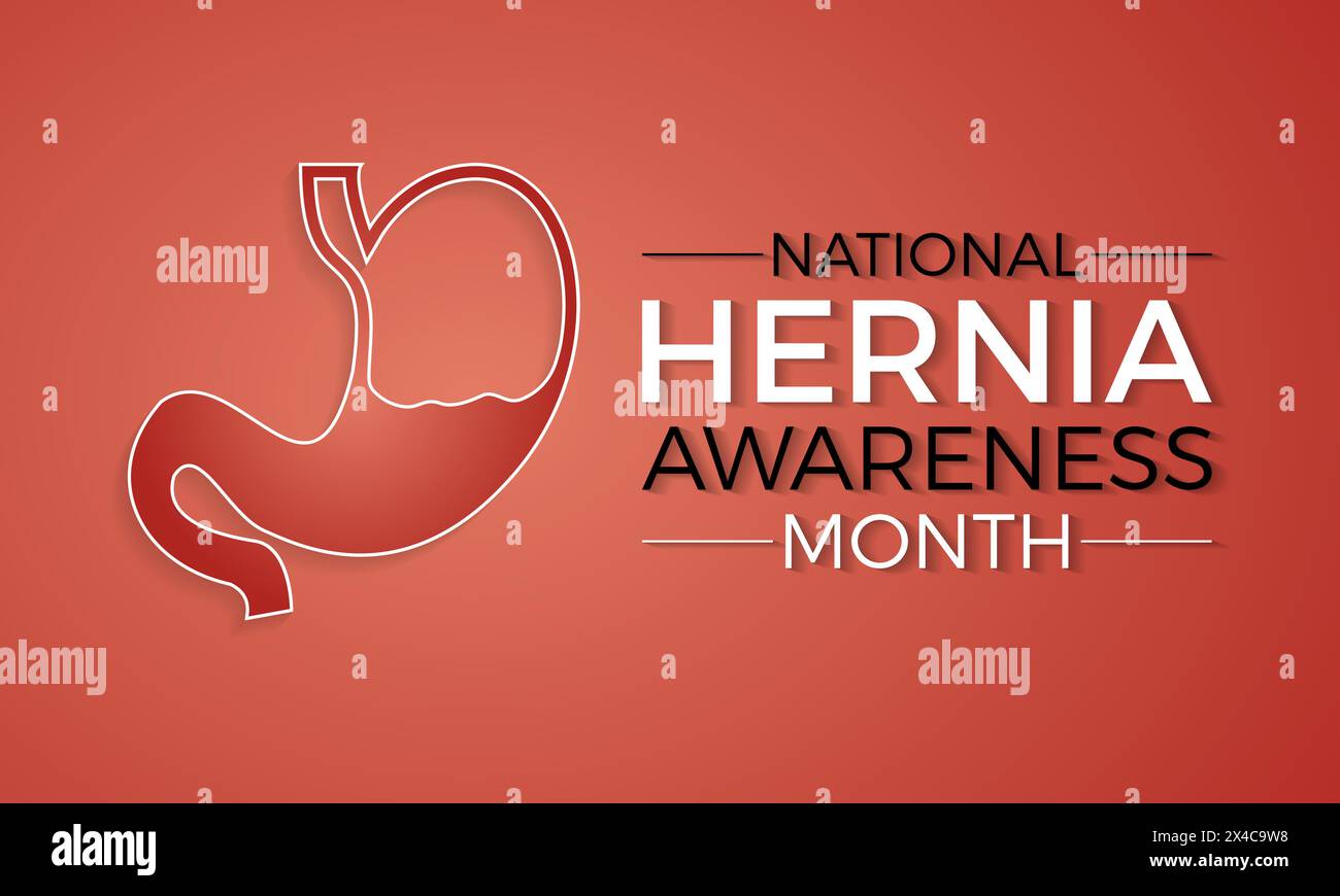 National Hernia awareness month health awareness vector illustration ...