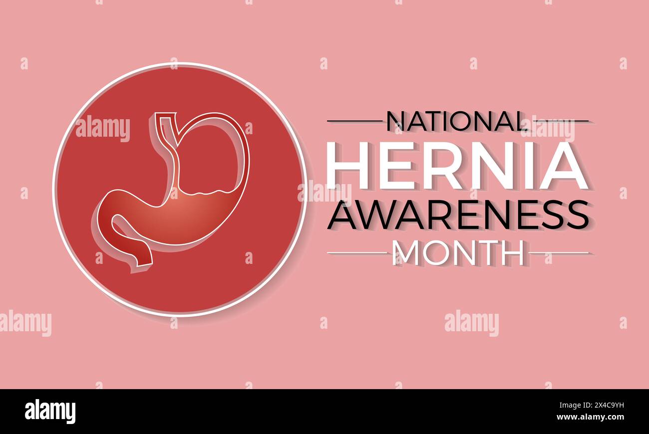 National Hernia awareness month health awareness vector illustration ...