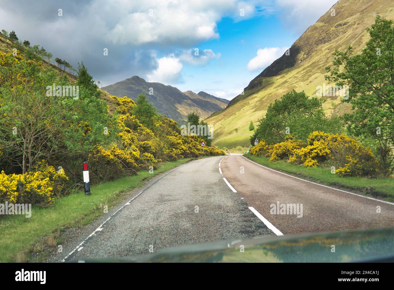 Looking west down Glen Shiel down A87 (old military Road) towards Shiel ...