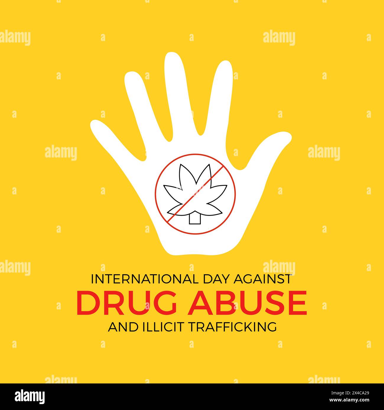international day against drug abuse good life awareness vector ...