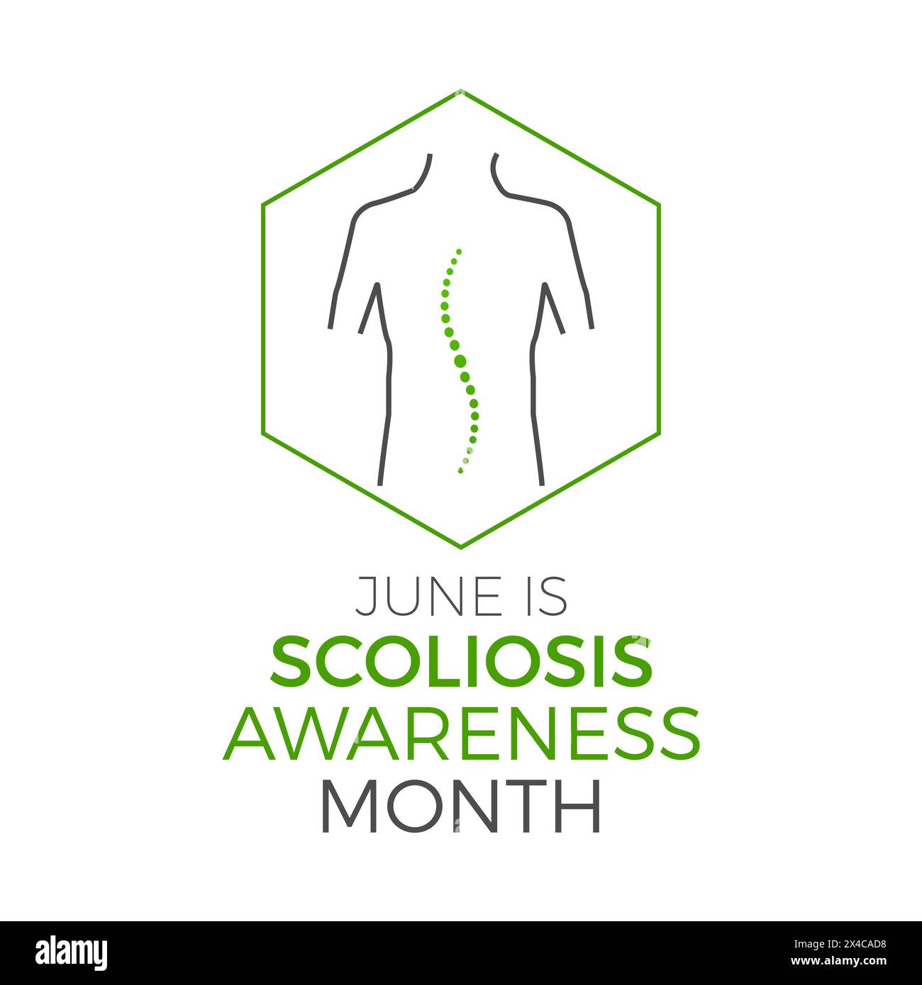 Scoliosis Awareness Month health awareness vector illustration. Disease ...