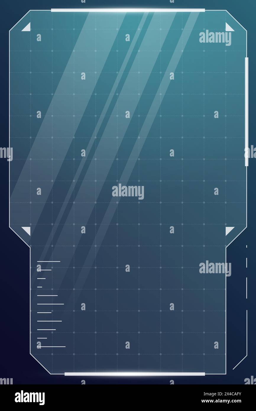HUD digital futuristic user interface vertical square frame. Sci Fi ...