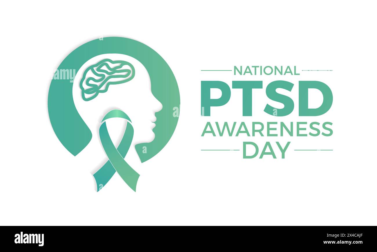 National PTSD Awareness Day health awareness vector illustration ...