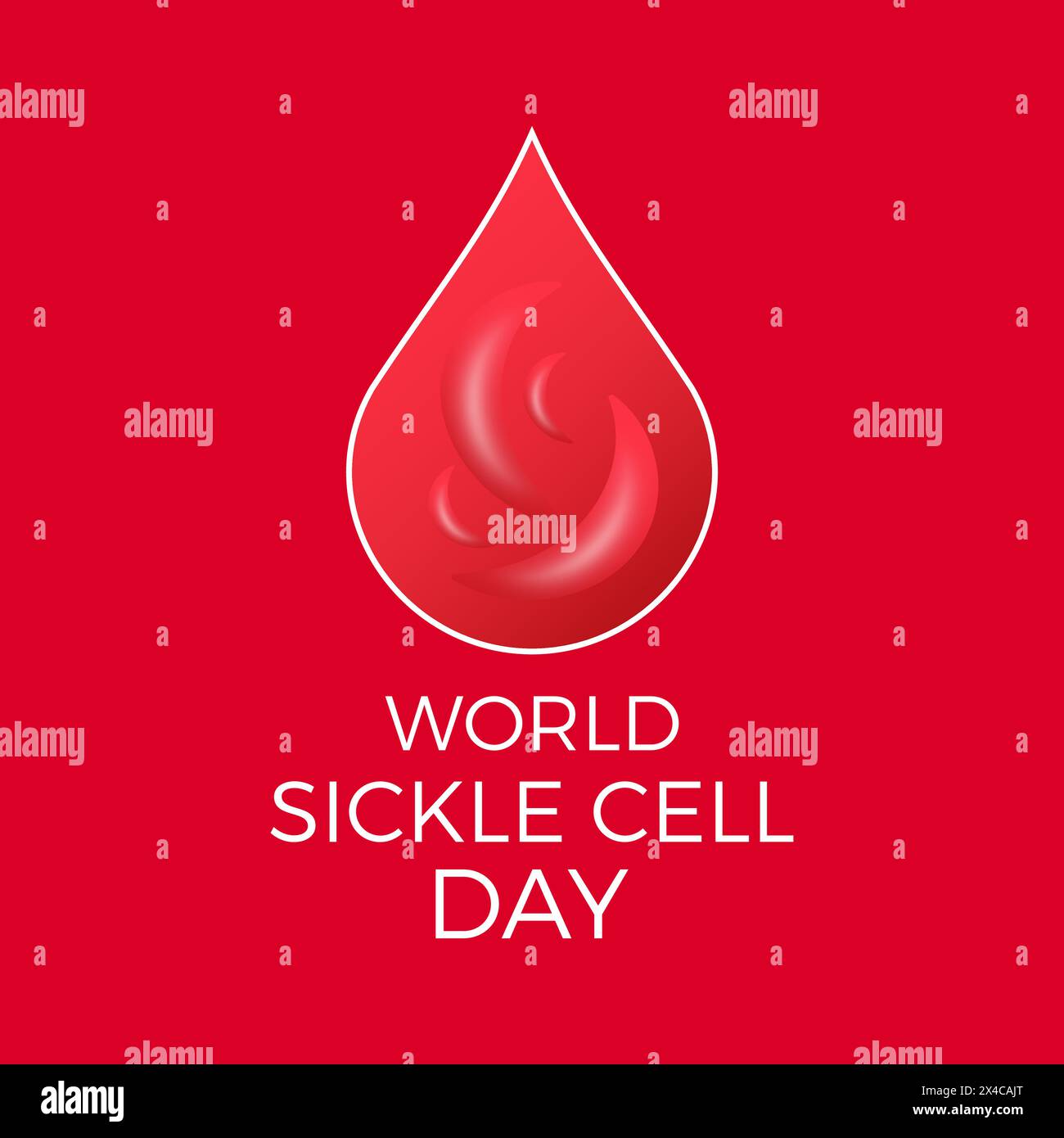 World Sickle Cell Day health awareness vector illustration. Disease ...