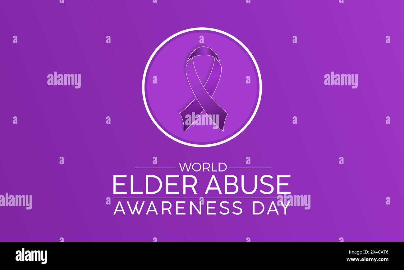 World Elder Abuse Awareness Day health awareness vector illustration ...
