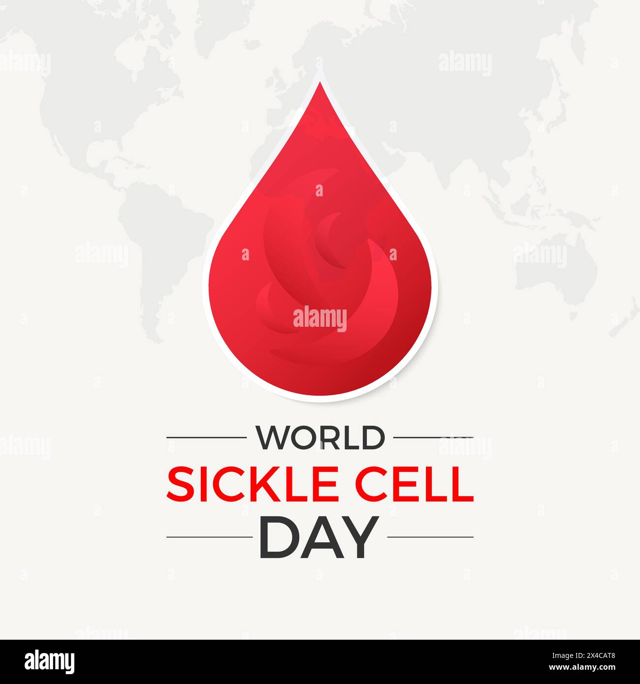 World Sickle Cell Day health awareness vector illustration. Disease ...