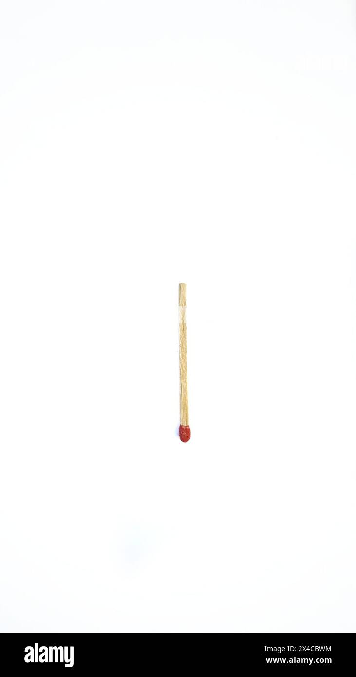 Single match stick. Single match stick isolated in white background ...
