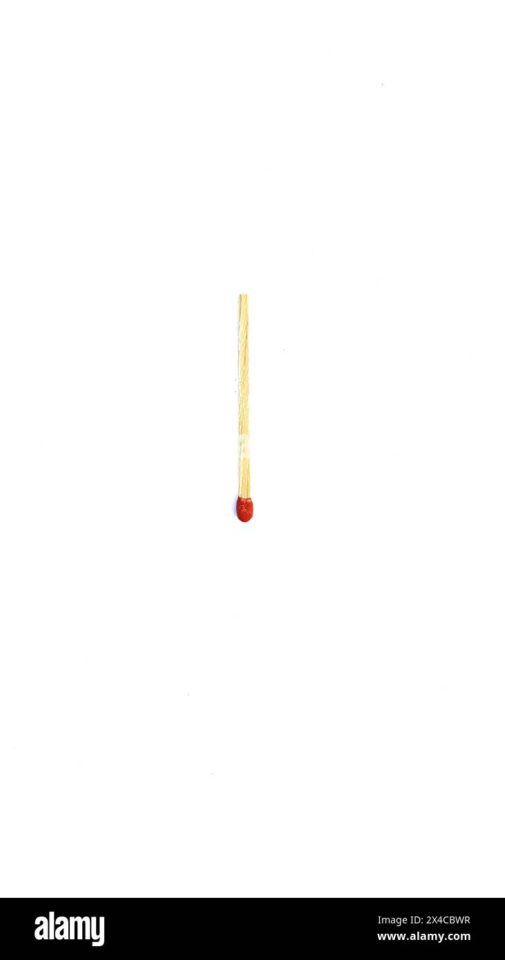 Single match stick. Single match stick isolated in white background ...