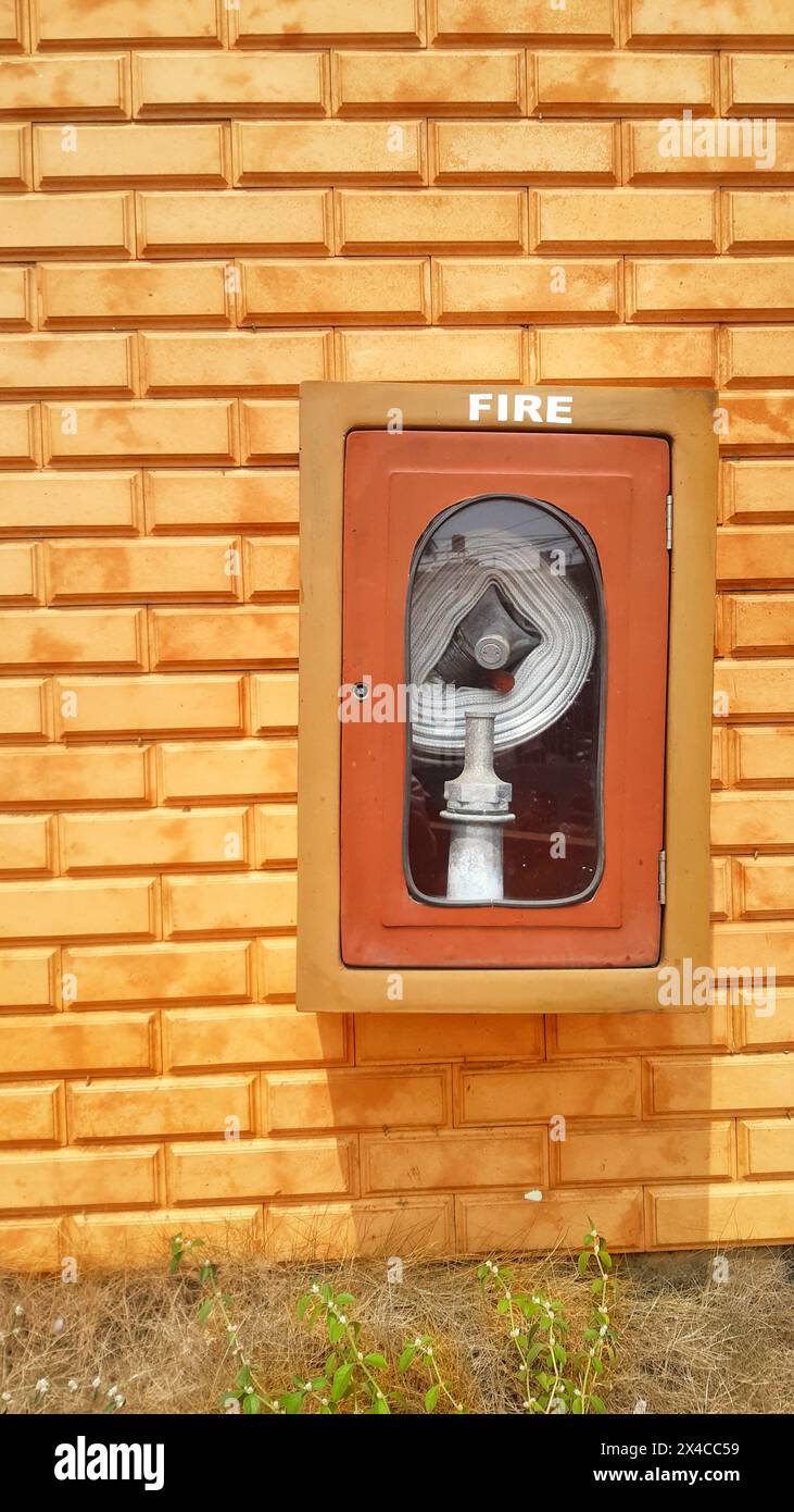 Mild steel door fire hose box hi-res stock photography and images - Alamy