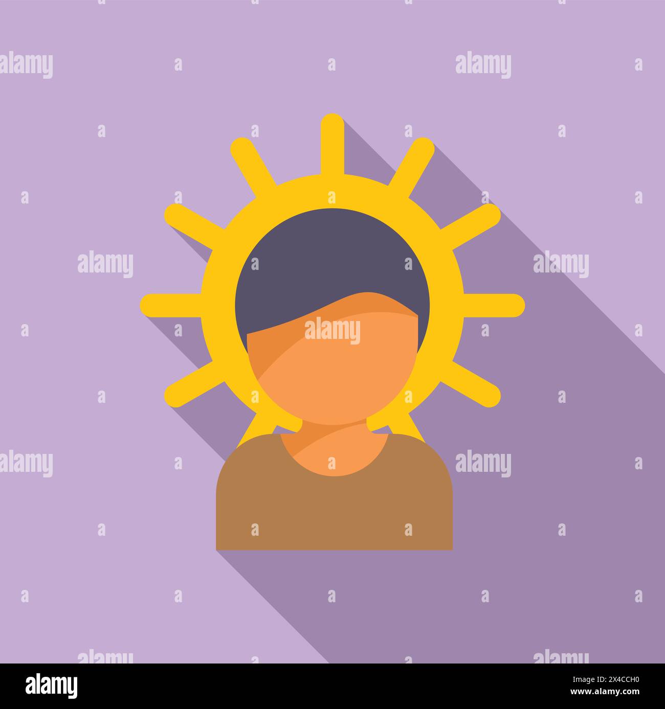 Blessed person icon flat vector. Person prayer. God greeting love Stock ...