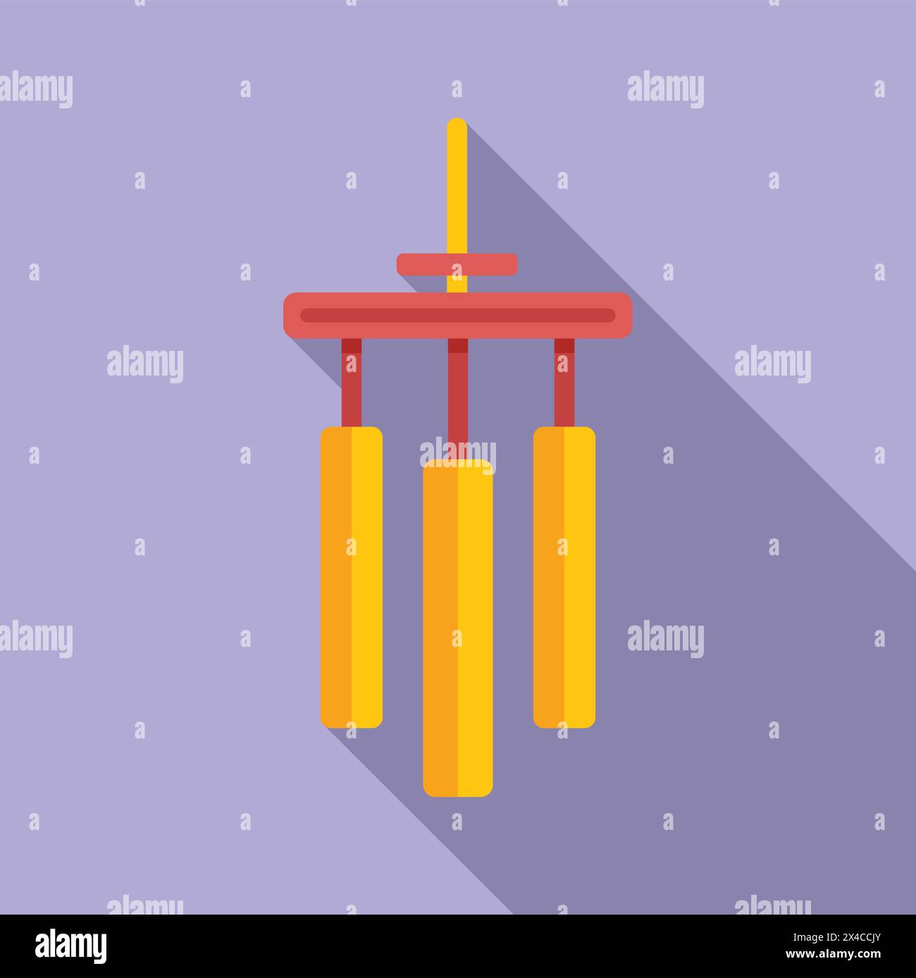 Wind sound tubes icon flat vector. Classical percussion. Song object ...