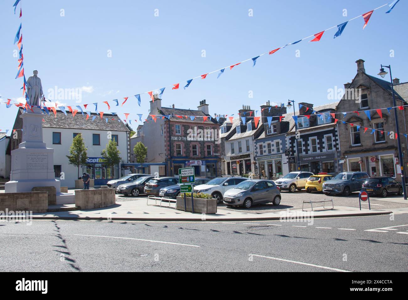 Views of Selkirk in the Scottish Borders in the United Kingdom Stock ...