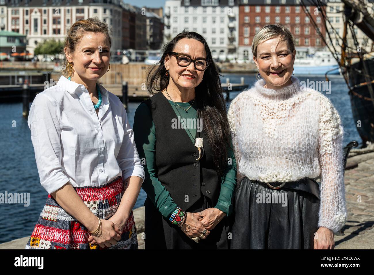 Denmark. 02nd May, 2024. Artists Jessie Kleemann, Hansina Iversen and ...