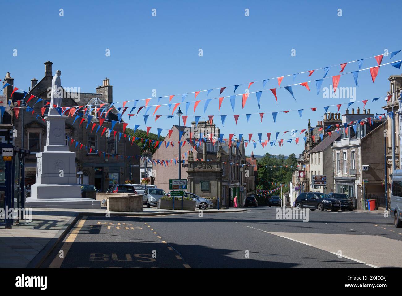 Views of Selkirk in the Scottish Borders in the United Kingdom Stock ...