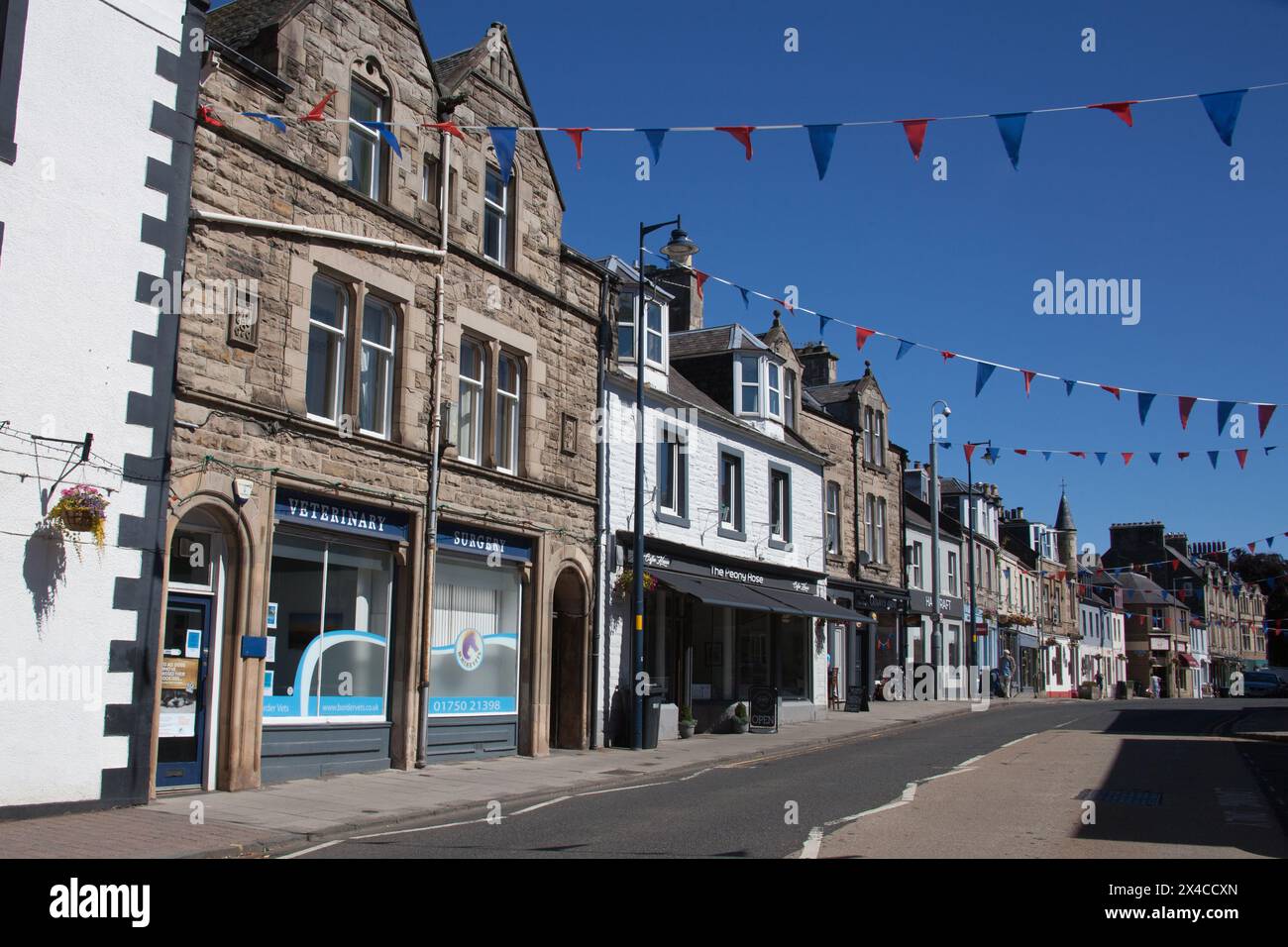 Views of Selkirk in the Scottish Borders in the United Kingdom Stock ...