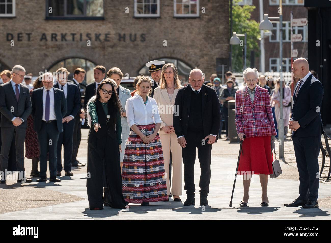 Denmark. 02nd May, 2024. Queen Margrethe, Minister of Culture Jakob ...