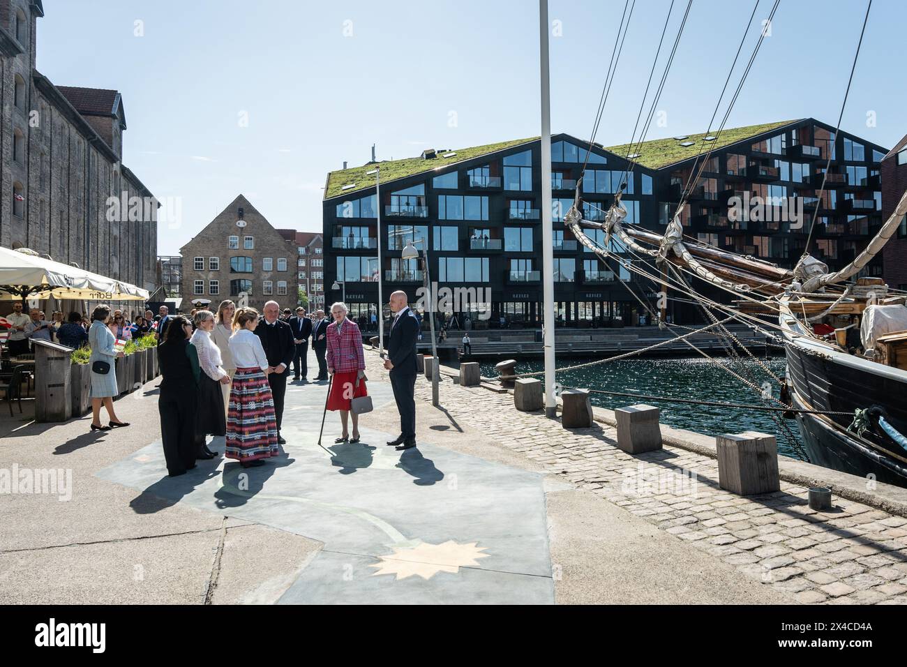 Denmark. 02nd May, 2024. Queen Margrethe, Minister of Culture Jakob ...