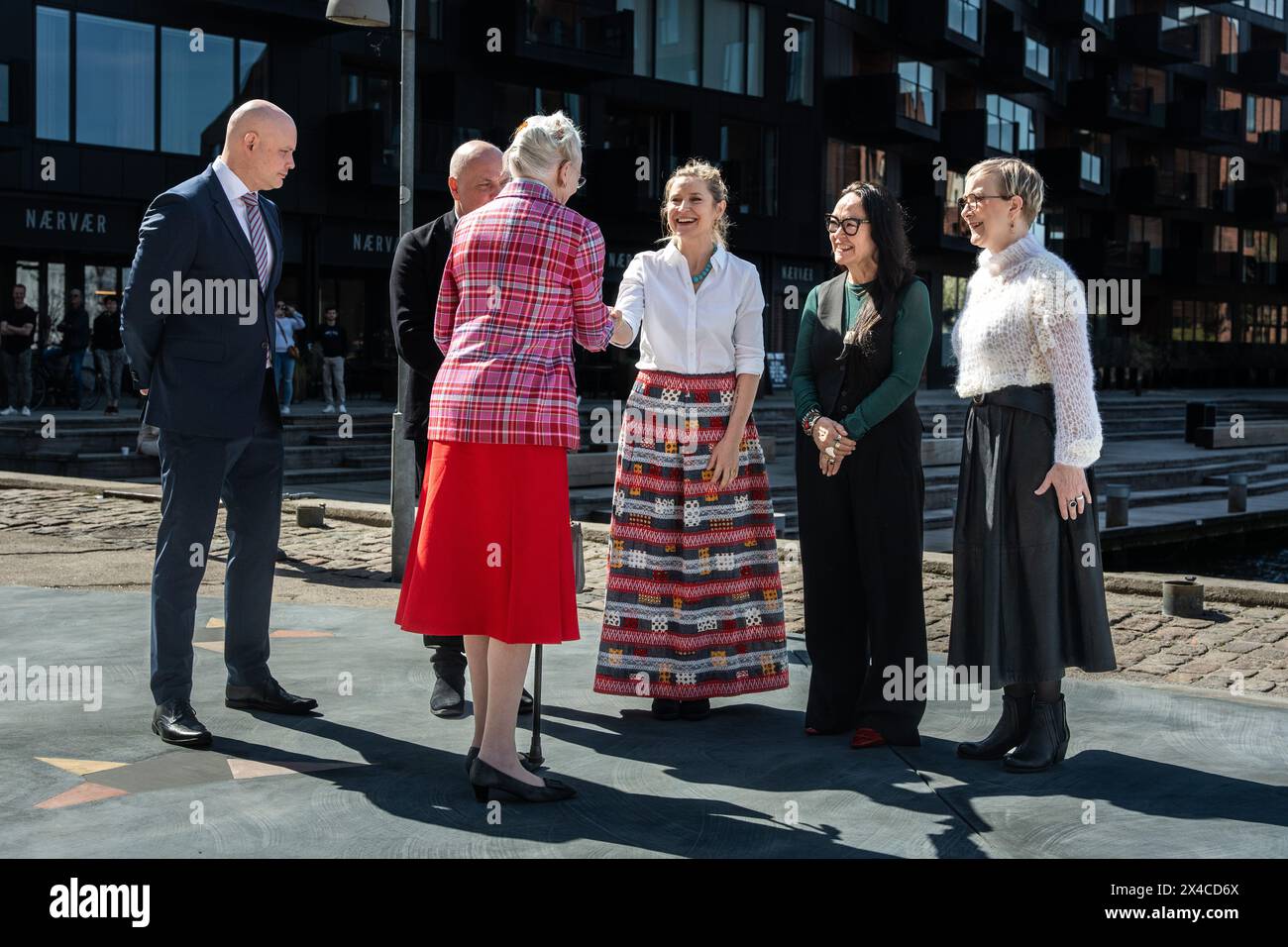 Denmark. 02nd May, 2024. Queen Margrethe, Minister of Culture Jakob ...