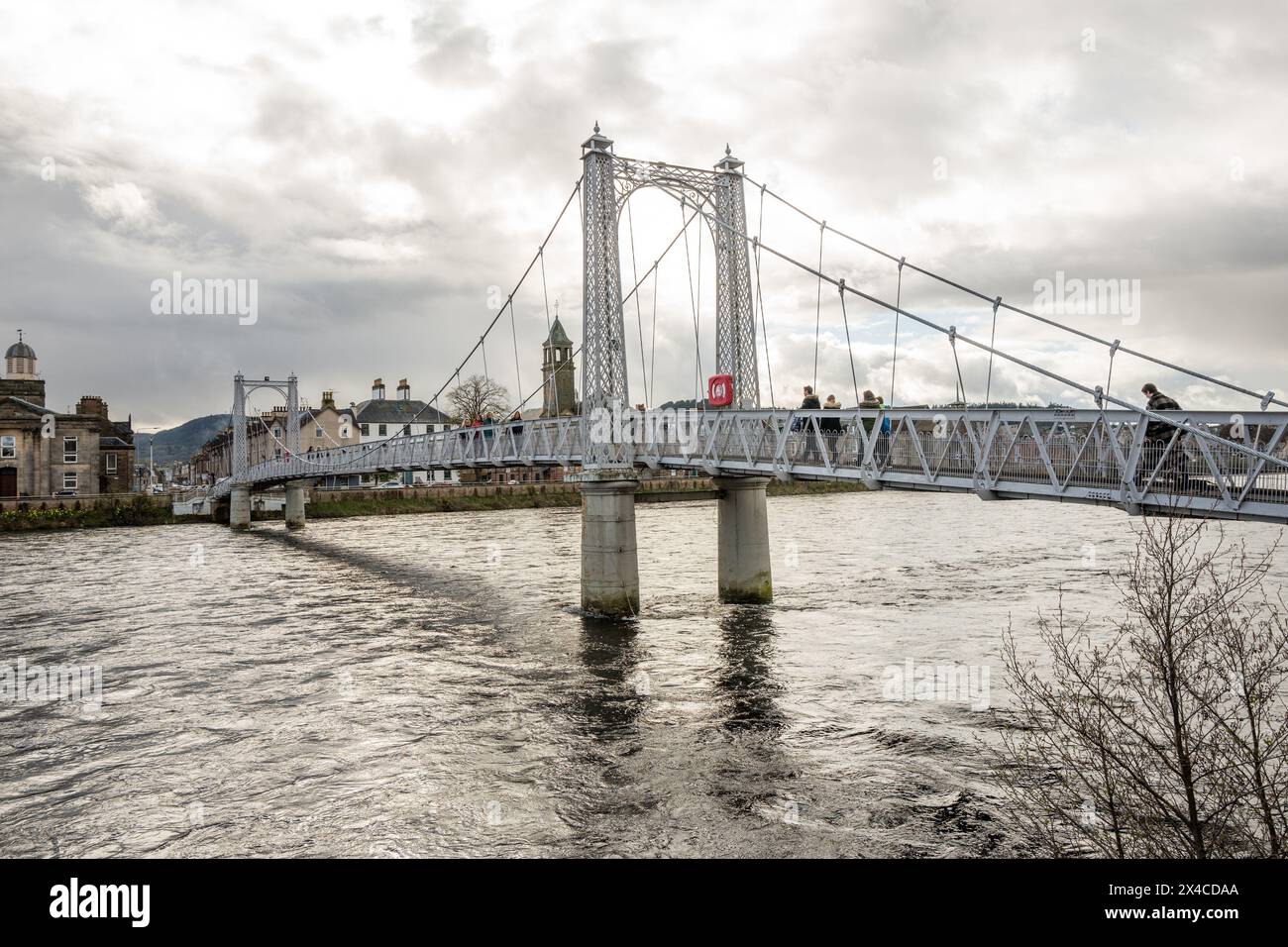 Greig Street Bridge, a footbridge that crosses the River Ness at the ...