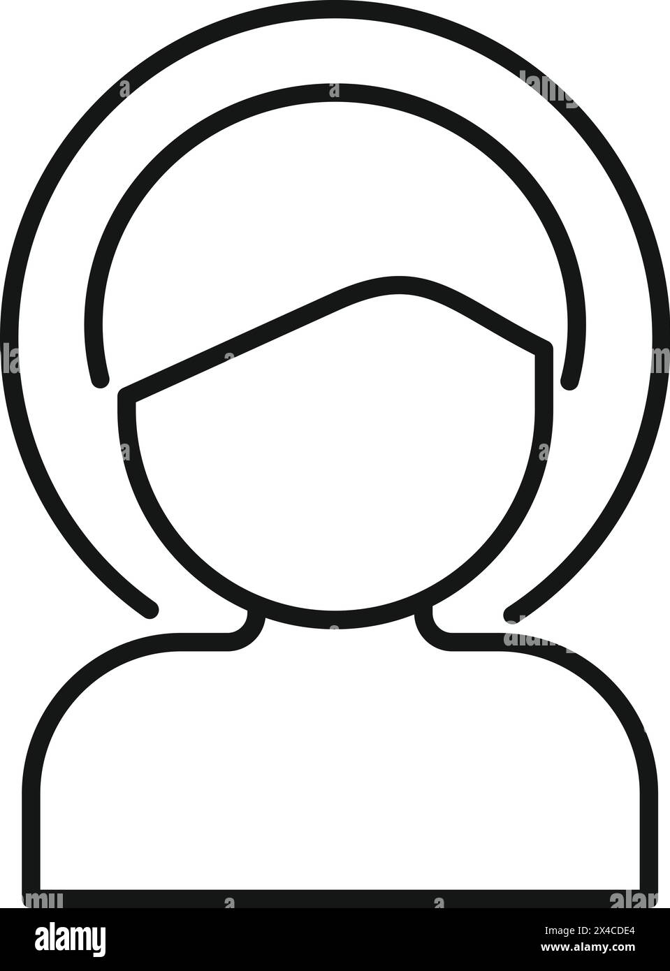 Saint person icon outline vector. Art image. Jesus character holy Stock ...