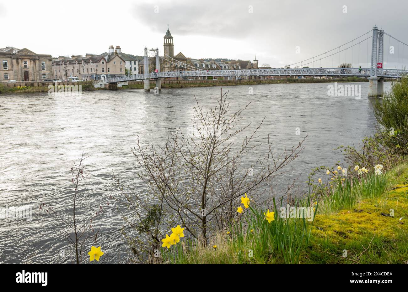 Greig Street Bridge, a footbridge that crosses the River Ness at the ...