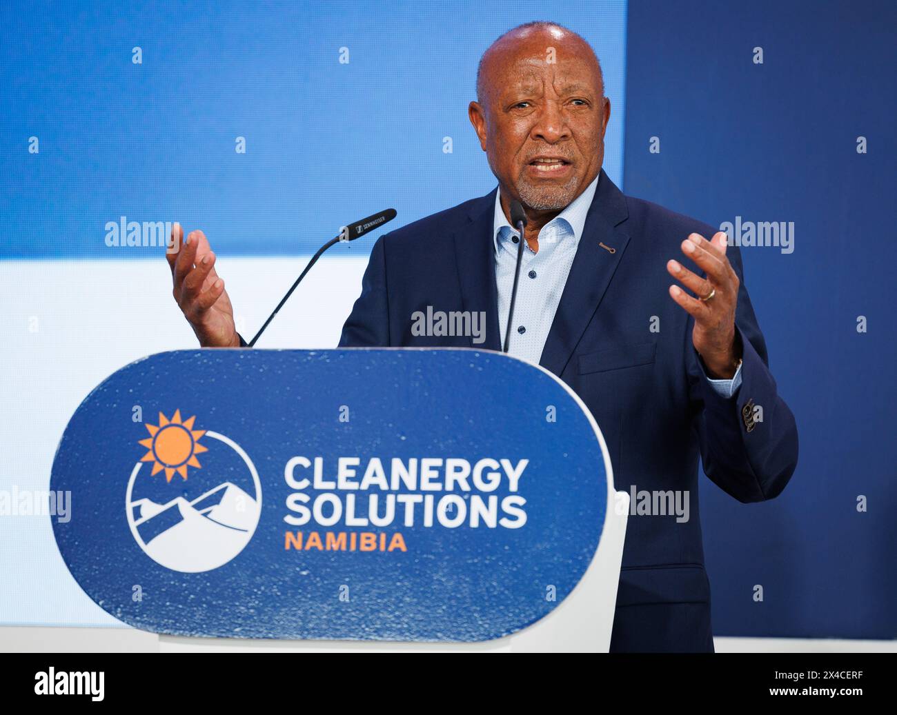 Walvis Bay, Namibia. 02nd May, 2024. Namibian President Nangolo Mbumba ...