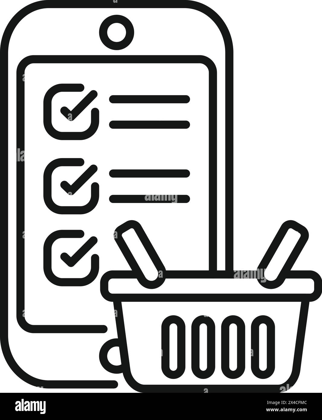 Approved shopping online icon outline vector. Internet check. Approved ...