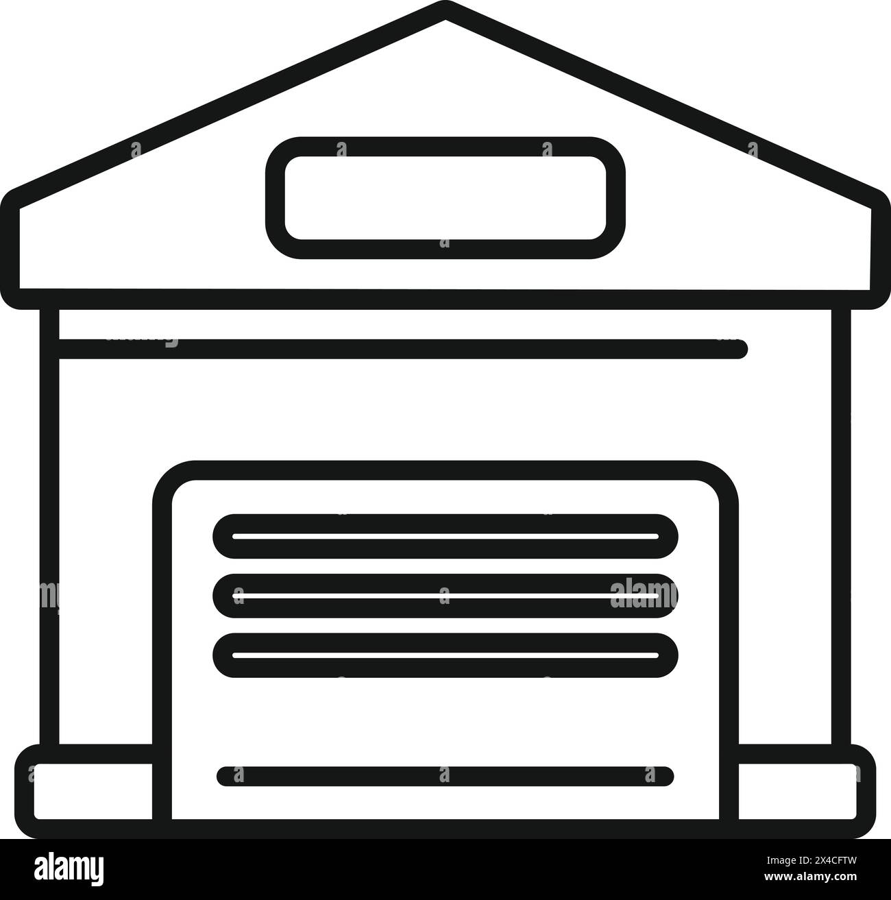 Open parcel warehouse icon outline vector. Distribution post. Delivery ...