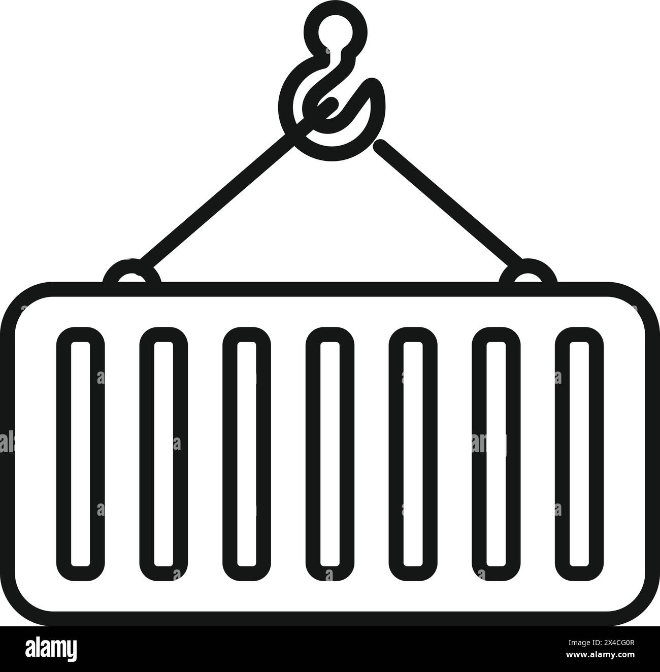 Cargo parcels container icon outline vector. Package delivery. Service ...
