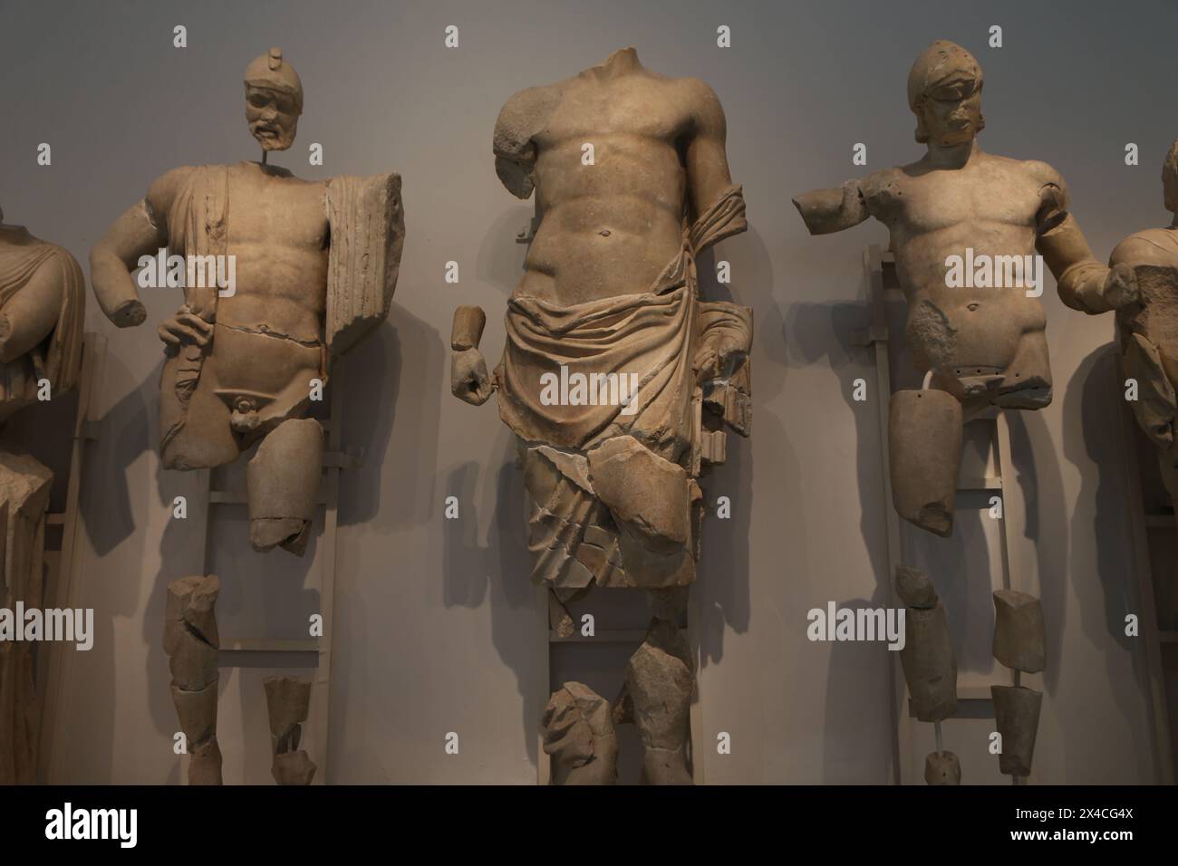 The unique marble pedimental sculptures and metopes of the temple of ...