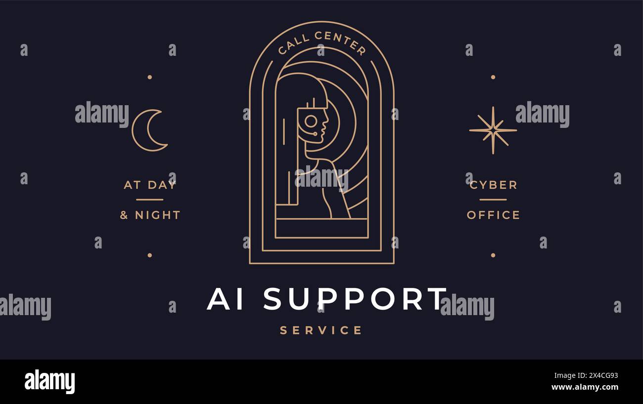 Support Center Reception Label Stock Vector Image & Art - Alamy