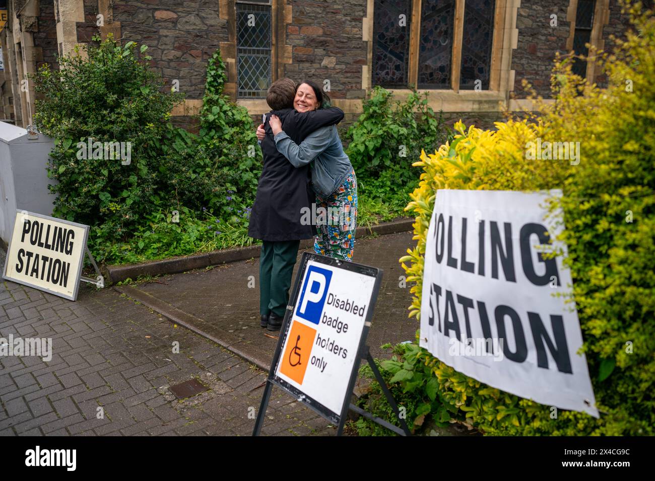 Green Party co-leader Carla Denyer hugs Green Group leader and Green ...