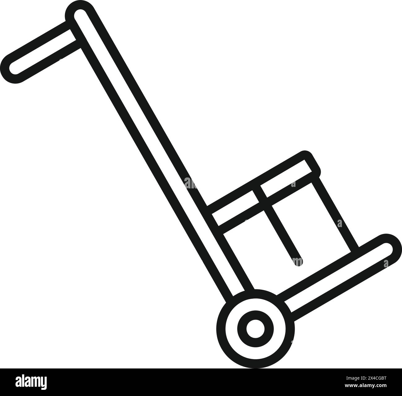 Parcel on warehouse cart icon outline vector. Order delivery. Shipping ...