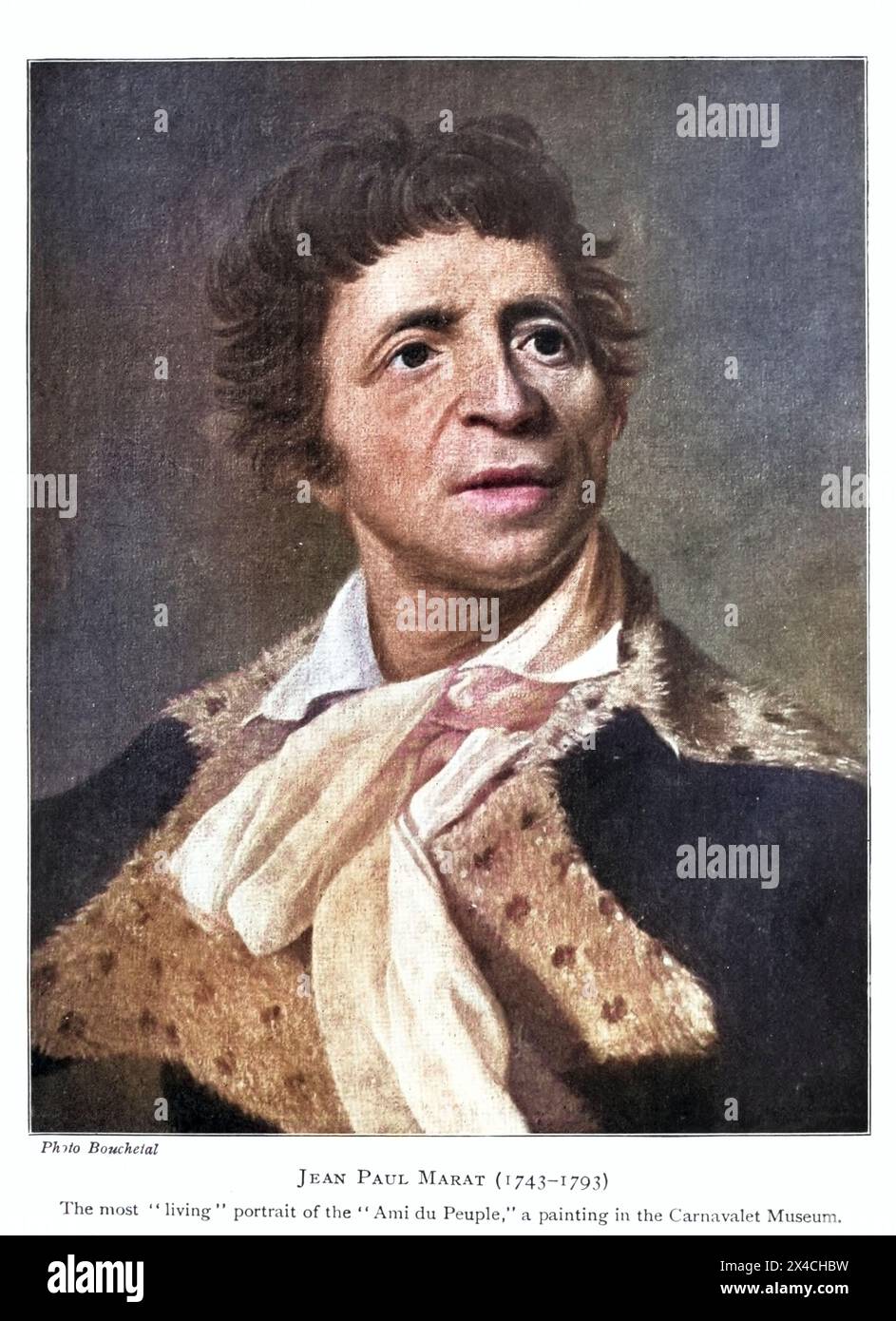 Jean Paul Marat (1743-1793) colourized from ' The French revolution from the age of Louis 14 to ...