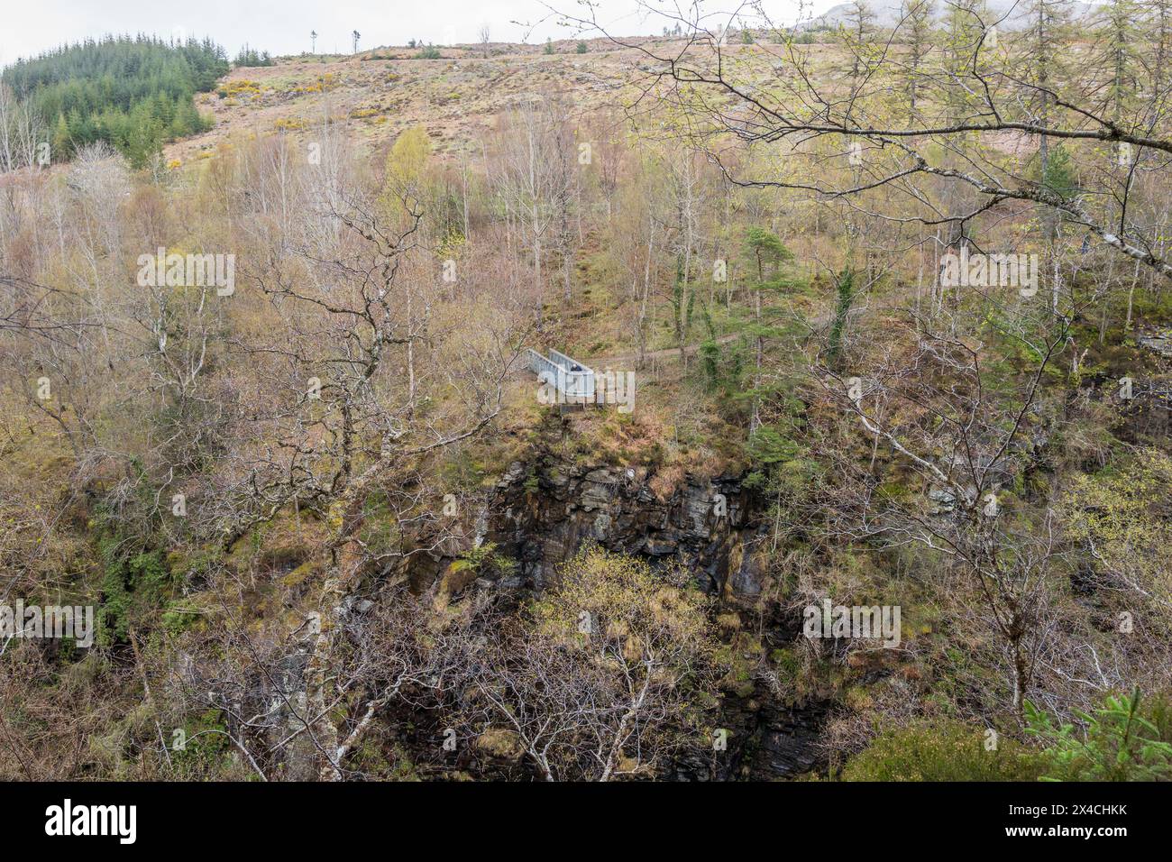 The cantilevered viewing platform for visitors to look down into the ...