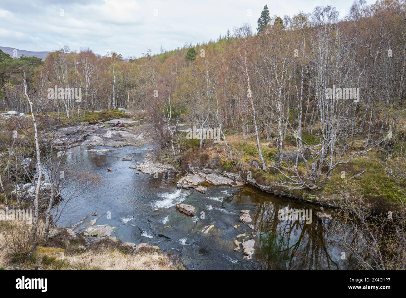 The River Droma which feeds the Falls of Measach at the scottish ...
